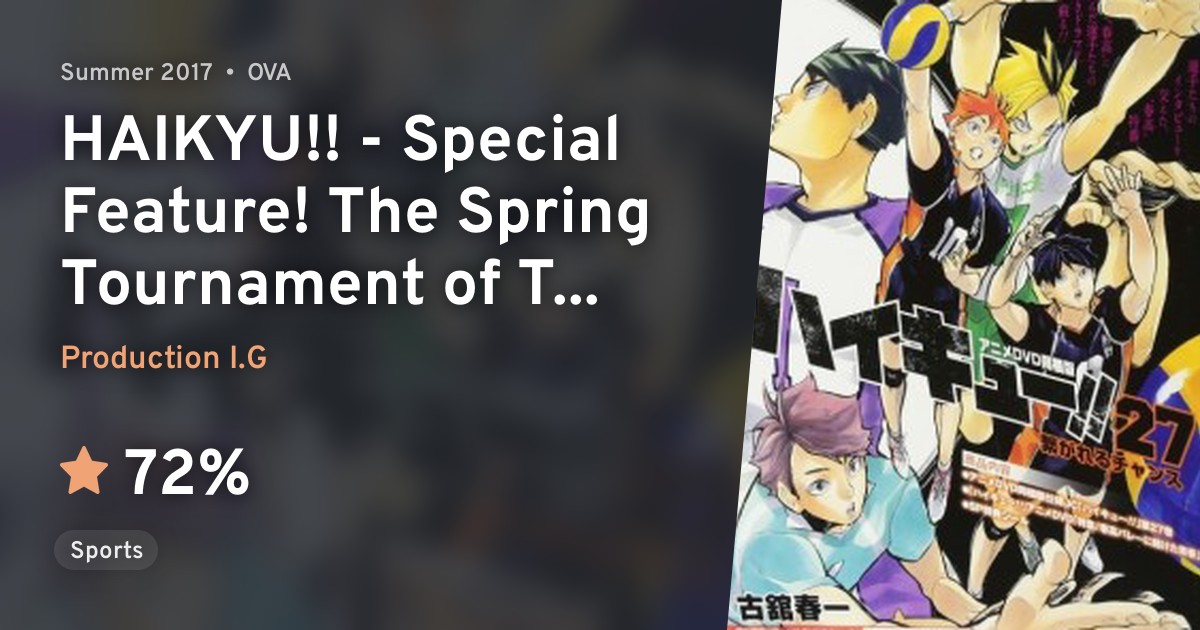 Haikyuu!!: Tokushuu! Haru-kou Volley ni Kaketa Seishun (HAIKYU ...