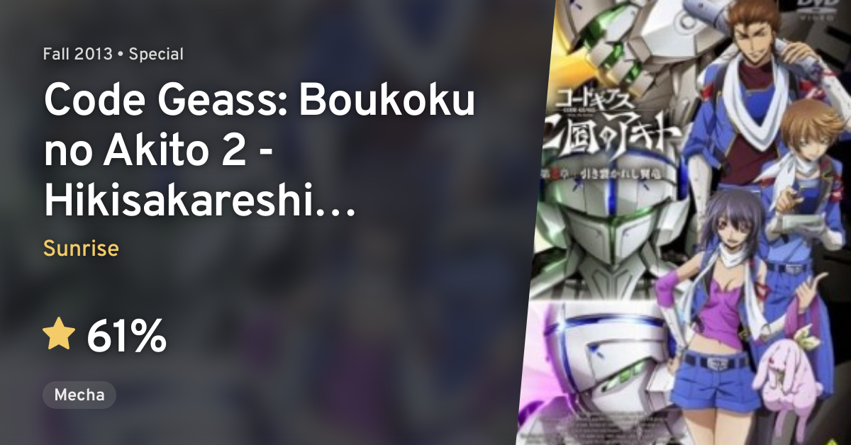 Code Geass: Boukoku no Akito 2 - Hikisakareshi Yokuryuu Picture Drama ...