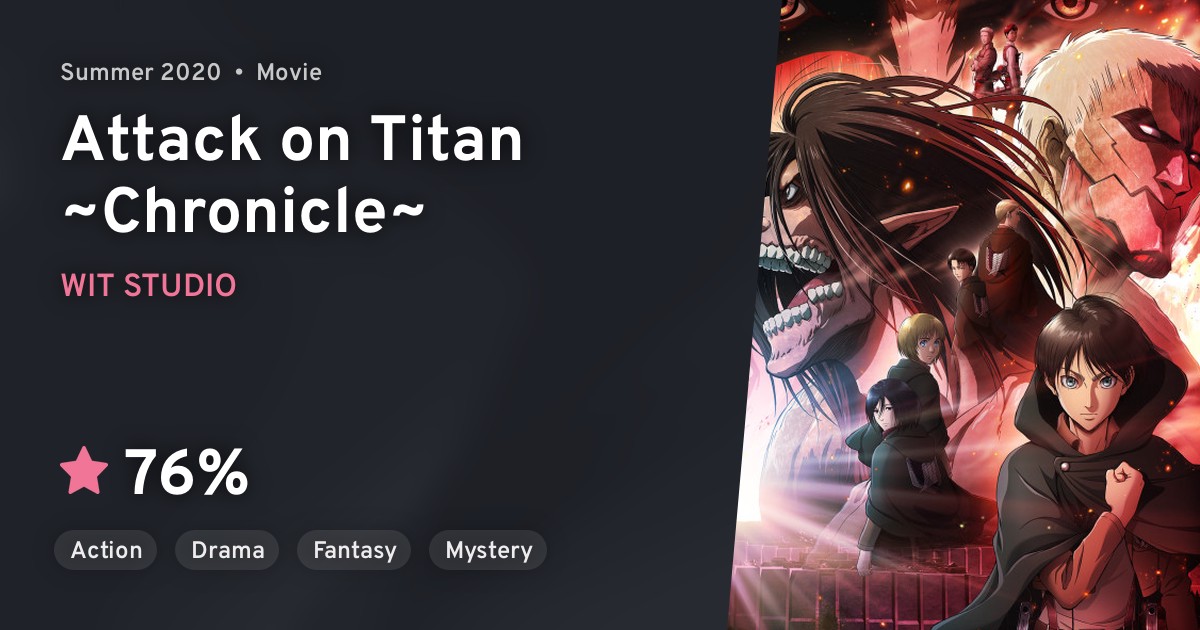 Shingeki no Kyojin: Chronicle (Attack on Titan ~Chronicle~) · AniList