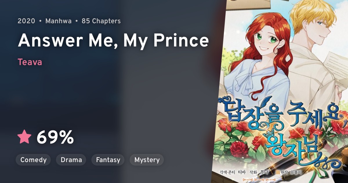 Dapjangeul Juseyo, Wangja-nim (Answer Me, My Prince) · AniList
