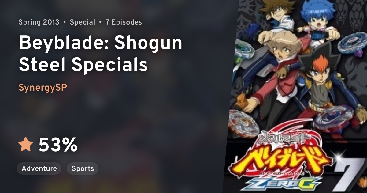 Metal Fight Beyblade ZERO G Specials (Beyblade: Shogun Steel Specials ...