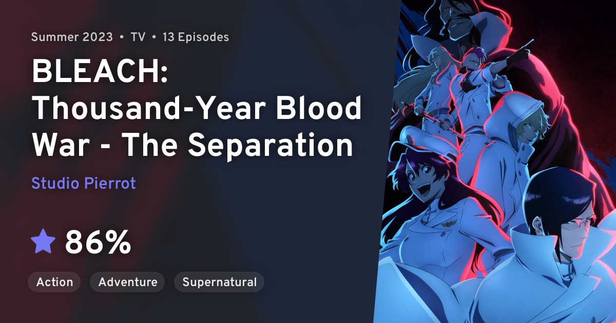 Bleach: Thousand Year Blood War - The Separation (Bleach: Sennen Kessen ...