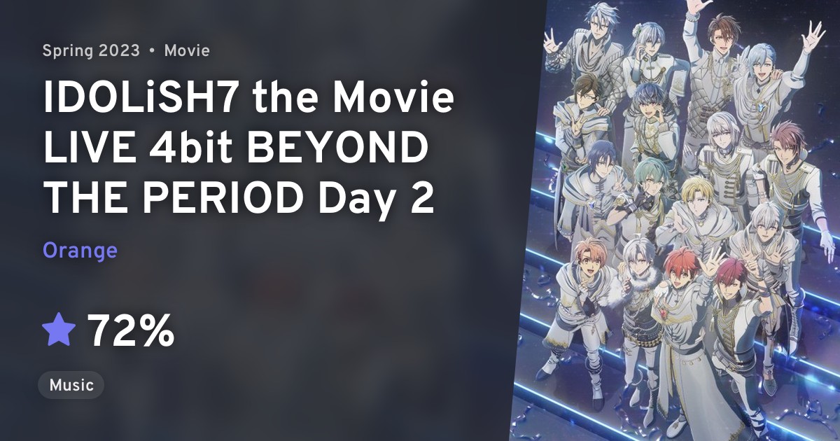 IDOLiSH7: LIVE 4bit - BEYOND THE PERiOD DAY 2 (IDOLiSH7 the Movie LIVE 4bit BEYOND THE PERIOD ...