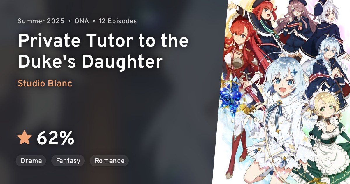 Koujo Denka no Katei Kyoushi (Private Tutor to the Duke's Daughter) · AniList