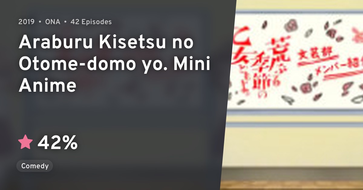 Araburu Kisetsu no Otome-domo yo. Mini Anime · AniList