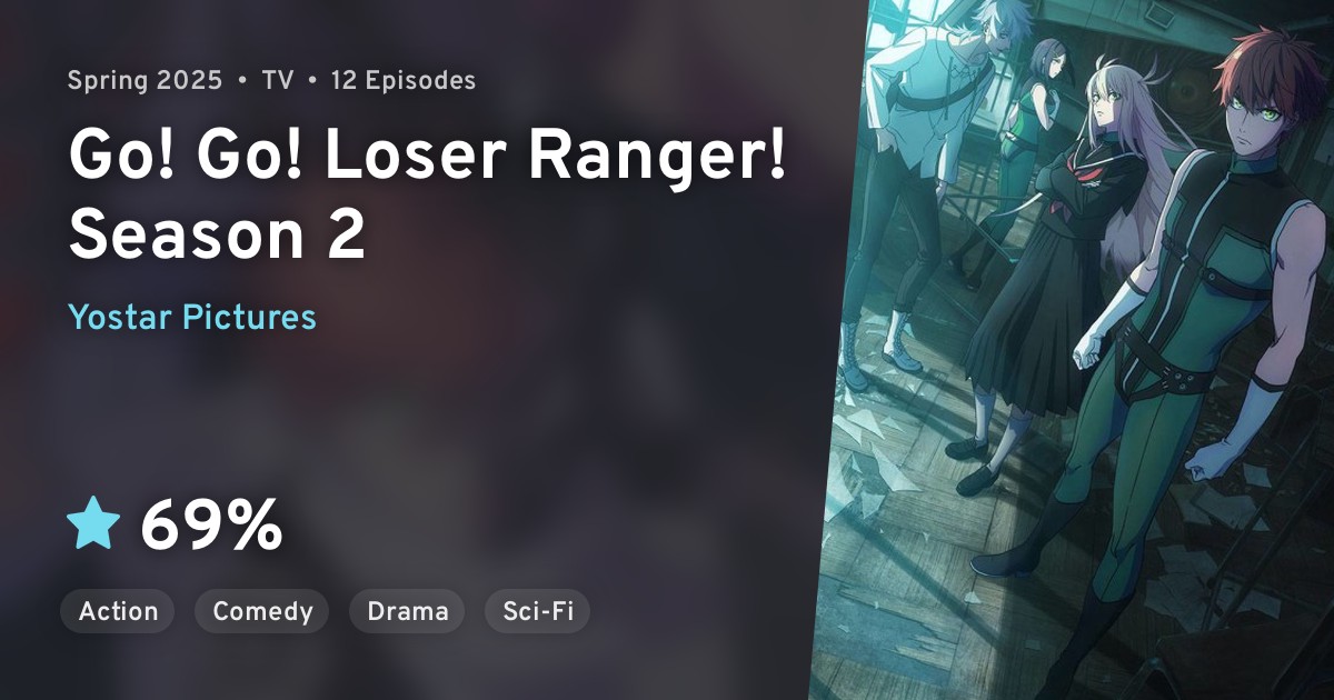Sentai Daishikkaku 2nd Season (Go! Go! Loser Ranger! Season 2) · AniList