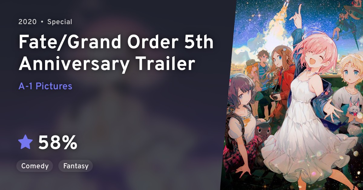 Fate/Grand Order: Haishin 5 Shuunen Kinen Animation PV (Fate/Grand ...