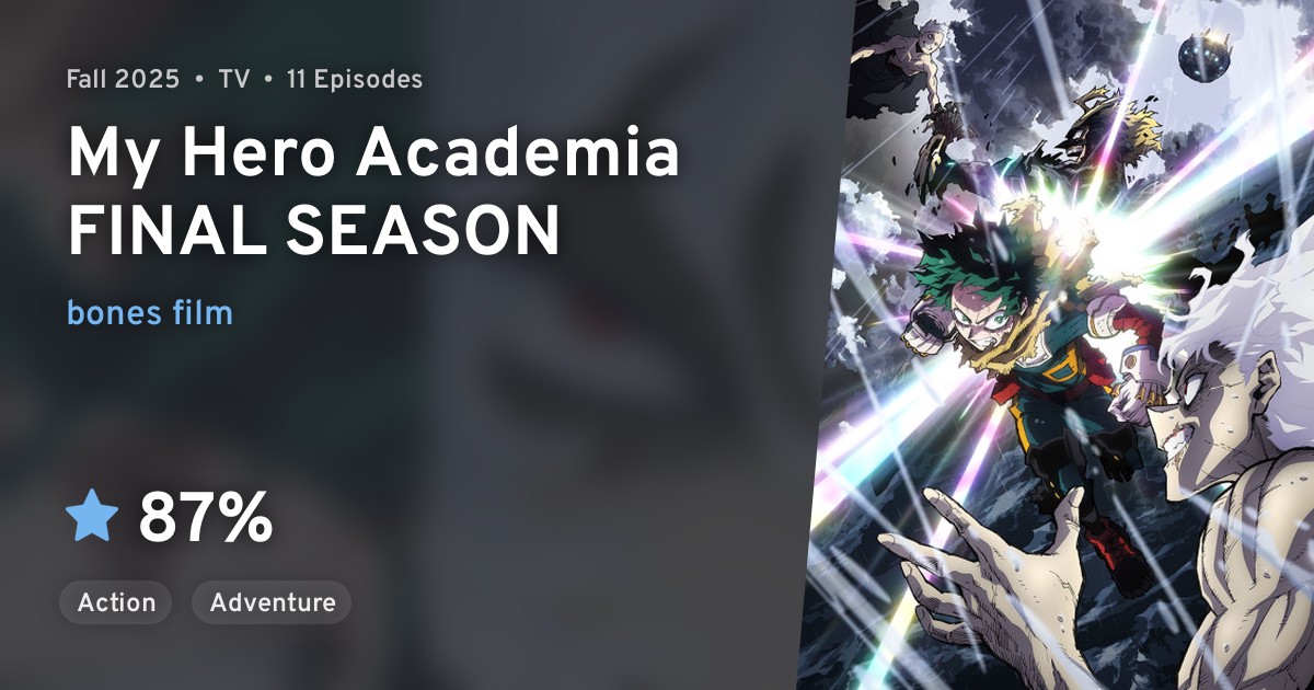 Boku no Hero Academia FINAL SEASON (My Hero Academia FINAL SEASON ...