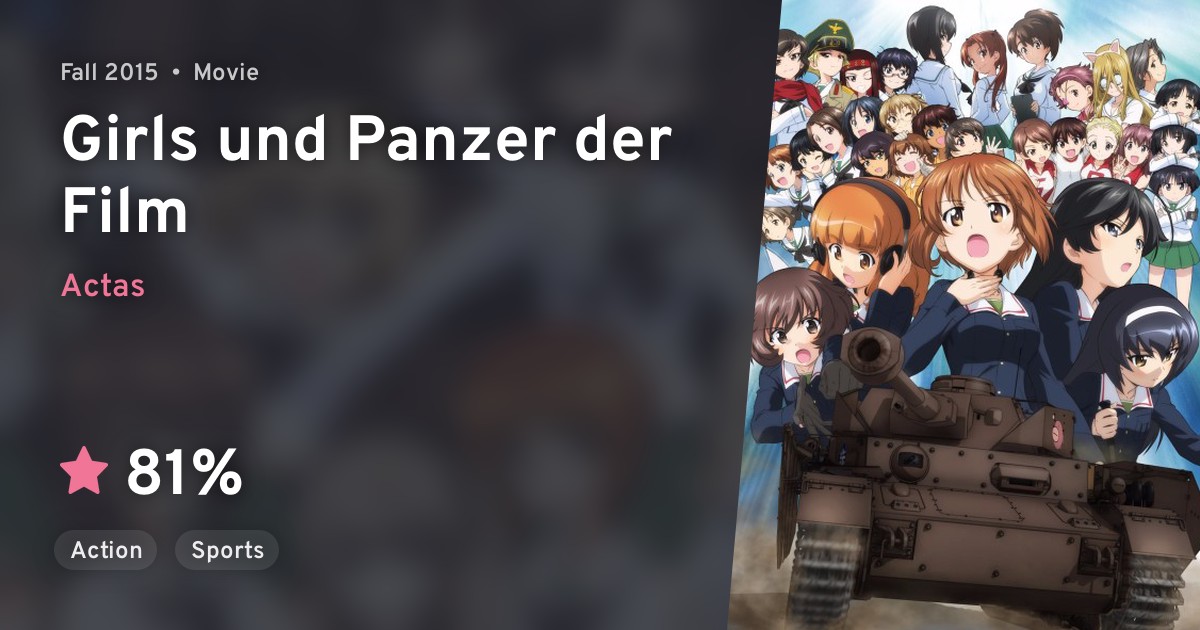 Girls und Panzer Movie (Girls und Panzer der Film) · AniList