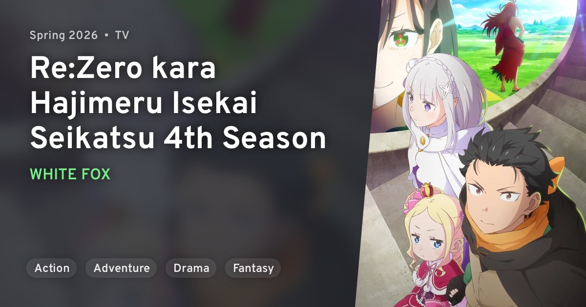 Re:Zero kara Hajimeru Isekai Seikatsu 4th Season · AniList