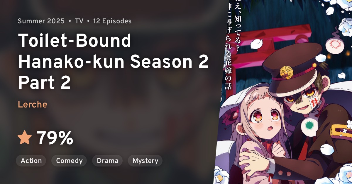 Jibaku Shounen Hanako-kun 2 Part 2 (Toilet-Bound Hanako-kun Season 2 Part 2) · AniList