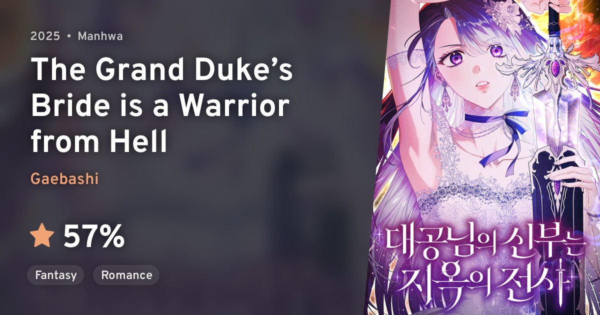Daegongnimui Sinbuneun Jiogui Jeonsa (The Grand Duke’s Bride is a Warrior from Hell) · AniList