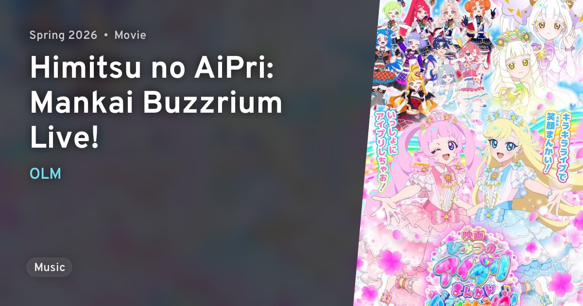 Himitsu no AiPri: Mankai Buzzrium Live! · AniList