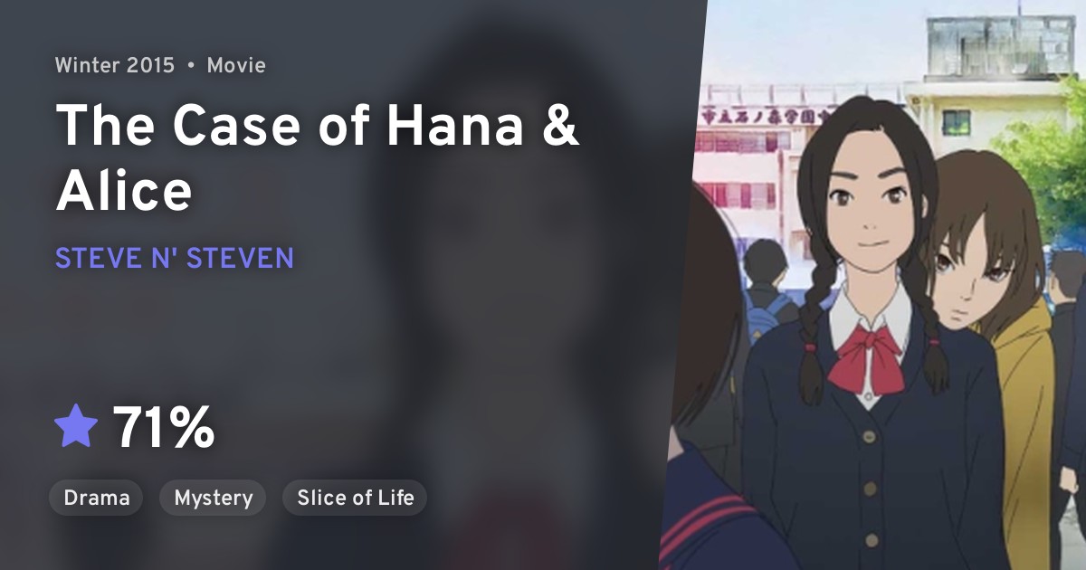 Hana to Alice Satsujin Jiken (The Case of Hana & Alice) · AniList