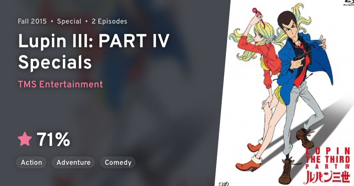 Lupin III: PART IV Specials · AniList