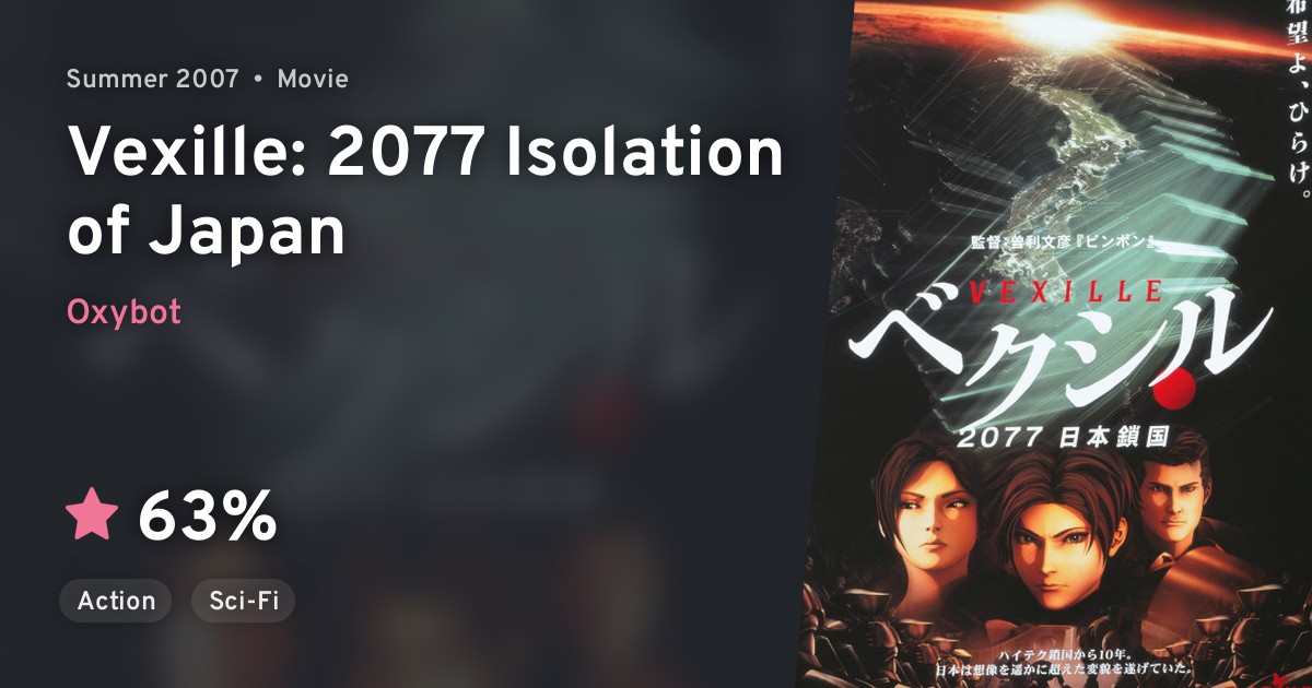 Vexille: 2077 Nihon Sakoku (Vexille: 2077 Isolation of Japan) · AniList