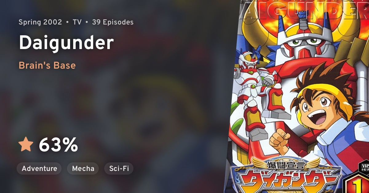 Bakuto Sengen Daigander (Daigunder) · AniList