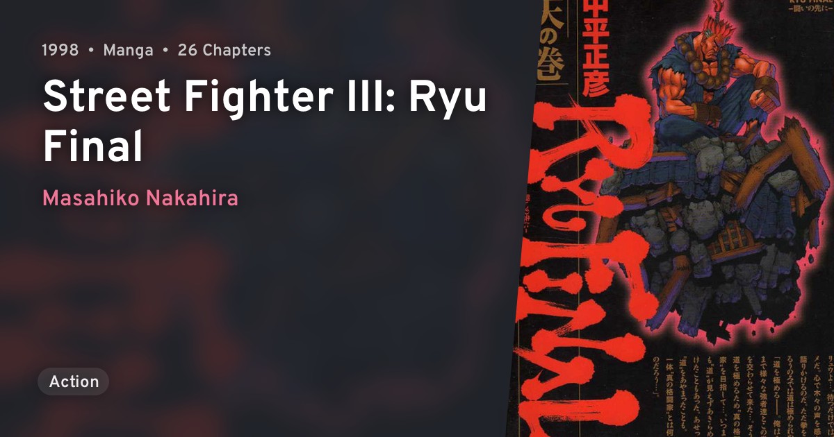 Street Fighter III RYU FINAL · AniList