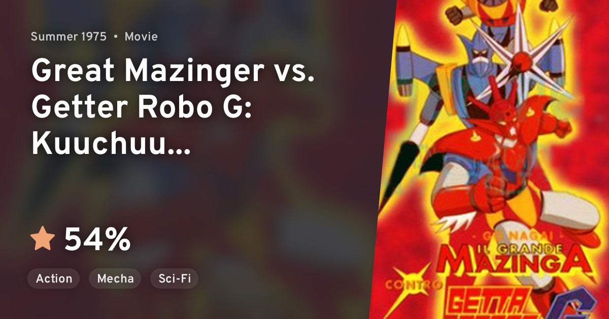Great Mazinger vs. Getter Robo G: Kuuchuu Dai-Gekitotsu · AniList
