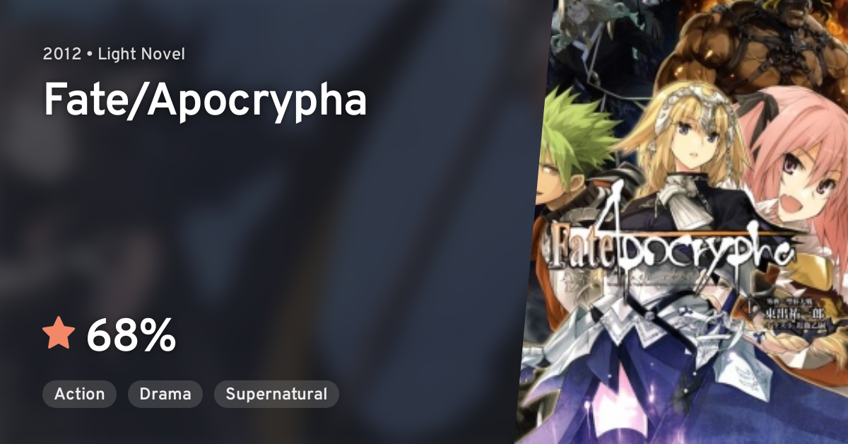 Fate/Apocrypha · AniList