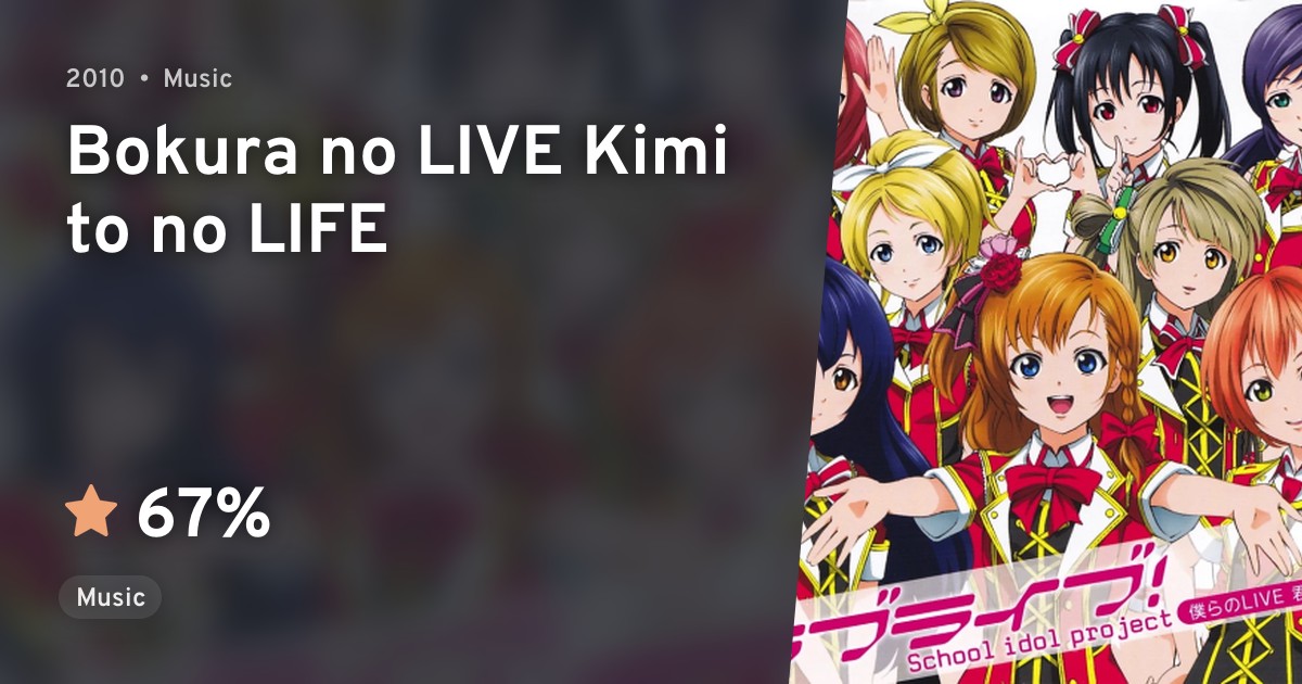Bokura no LIVE Kimi to no LIFE · AniList
