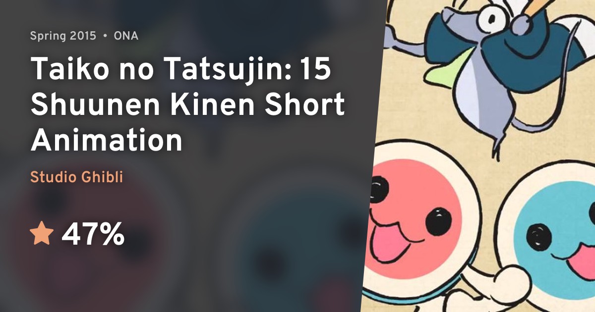 Taiko no Tatsujin: 15 Shuunen Kinen Short Animation · AniList