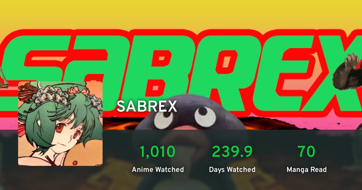 SABREX's profile · AniList