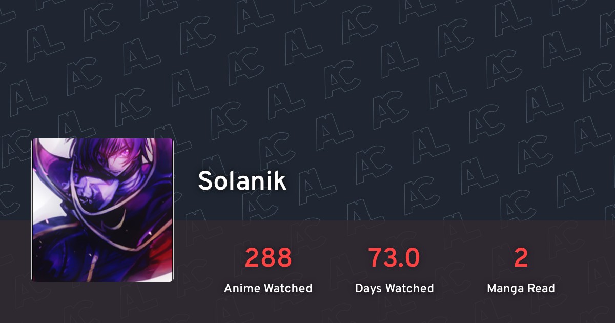 Solanik's profile · AniList