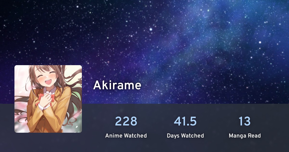 Akirame's profile · AniList