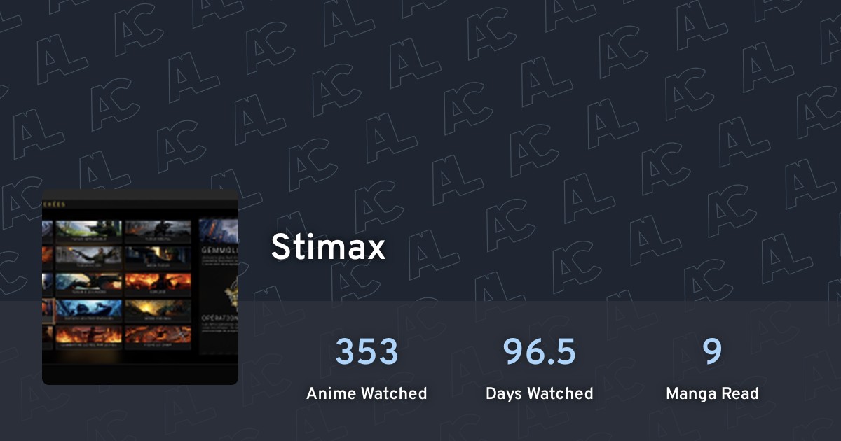 Stimax's profile · AniList