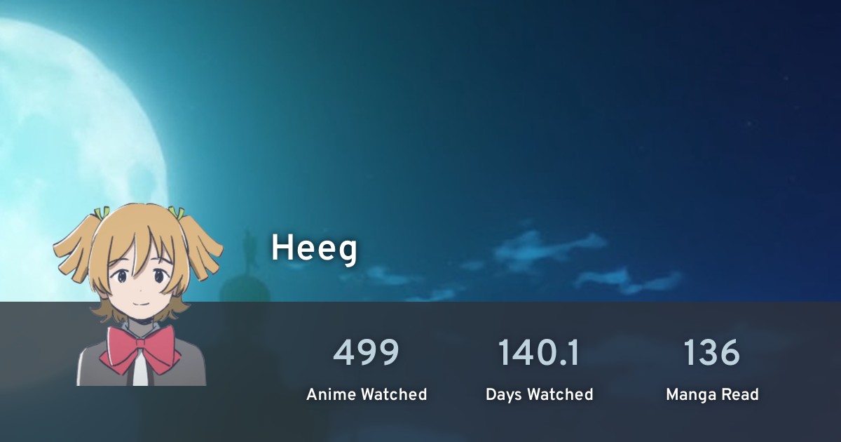 Heeg's profile · AniList