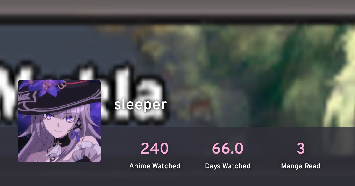 sleeper's anime list · AniList