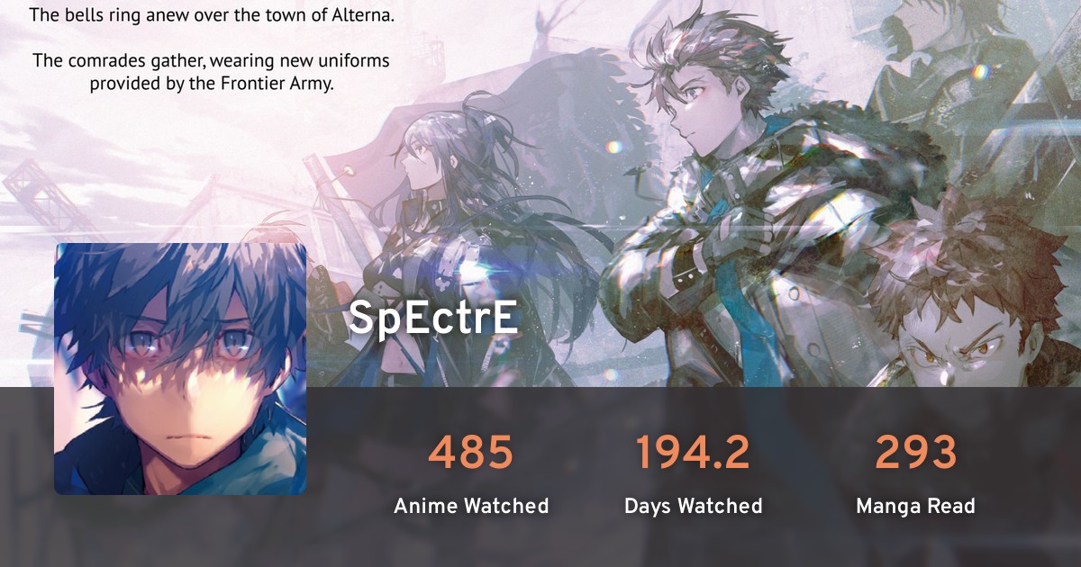 SpEctrE's profile · AniList