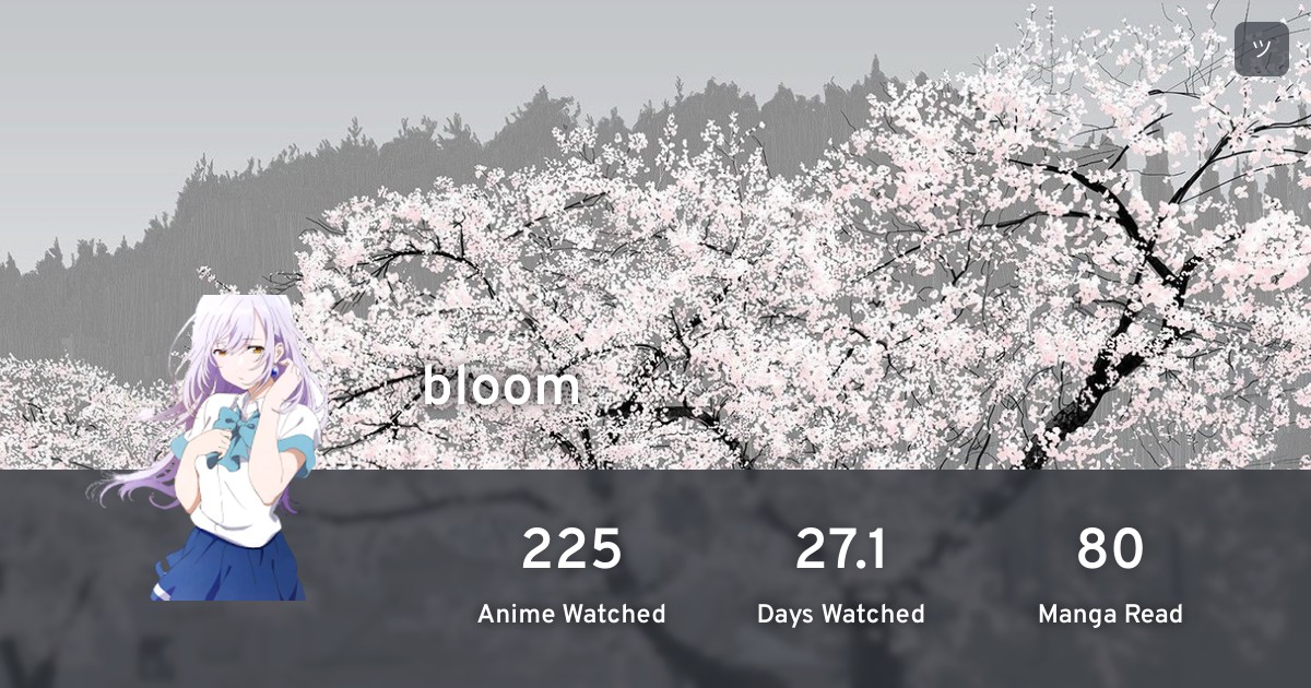 bloom's profile · AniList