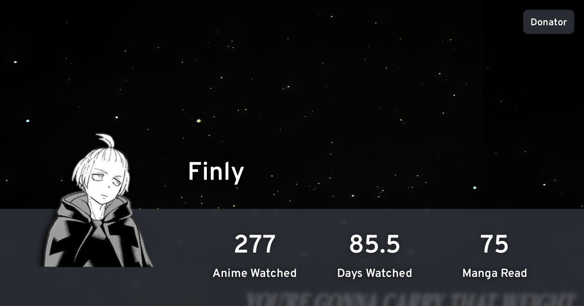 Finly's profile · AniList