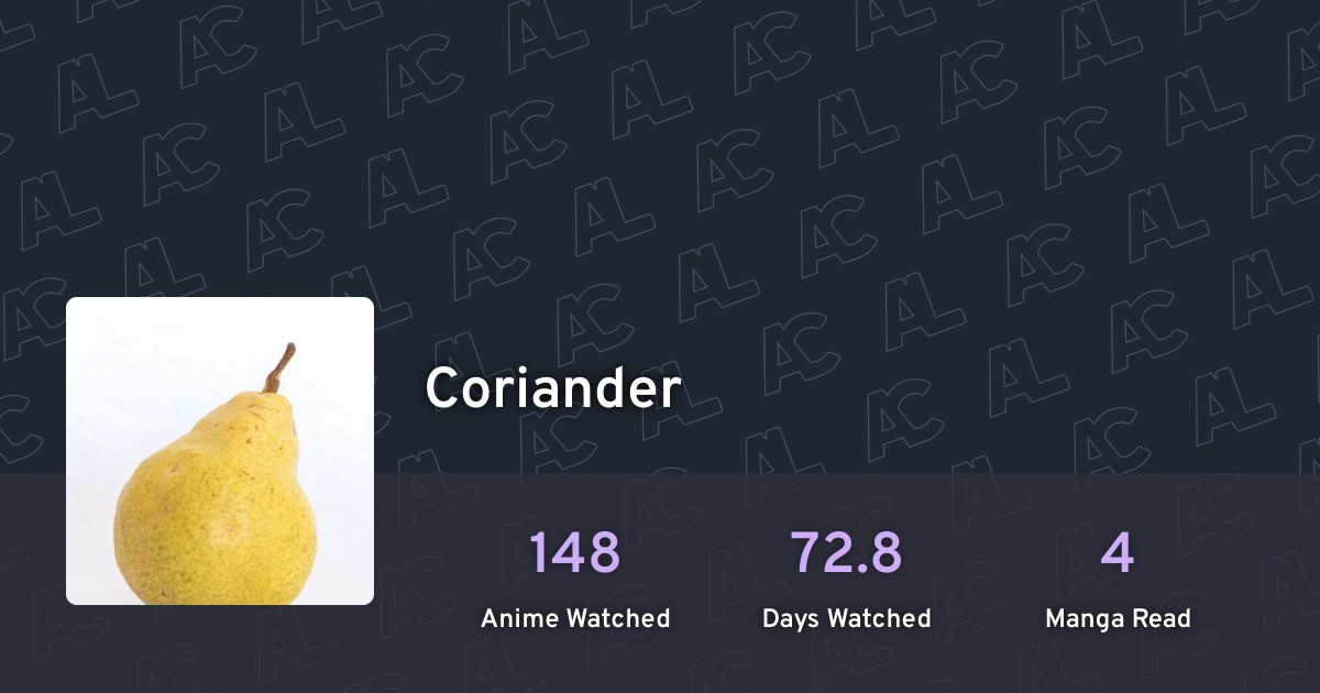 Coriander's profile · AniList