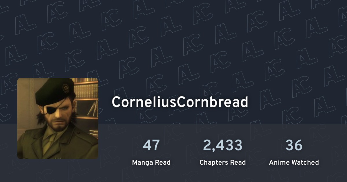 CorneliusCornbread's profile · AniList
