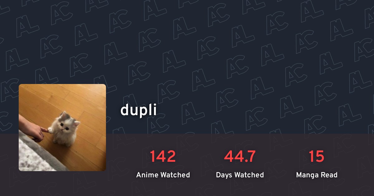 dupli's profile · AniList