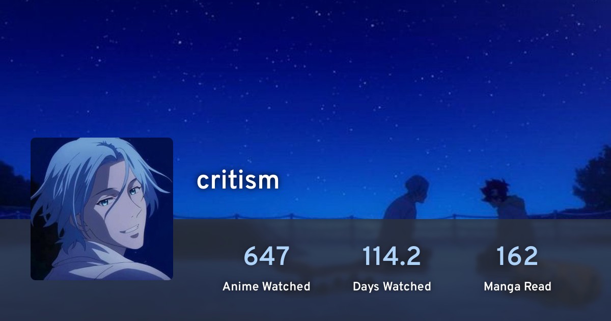 critism's profile · AniList
