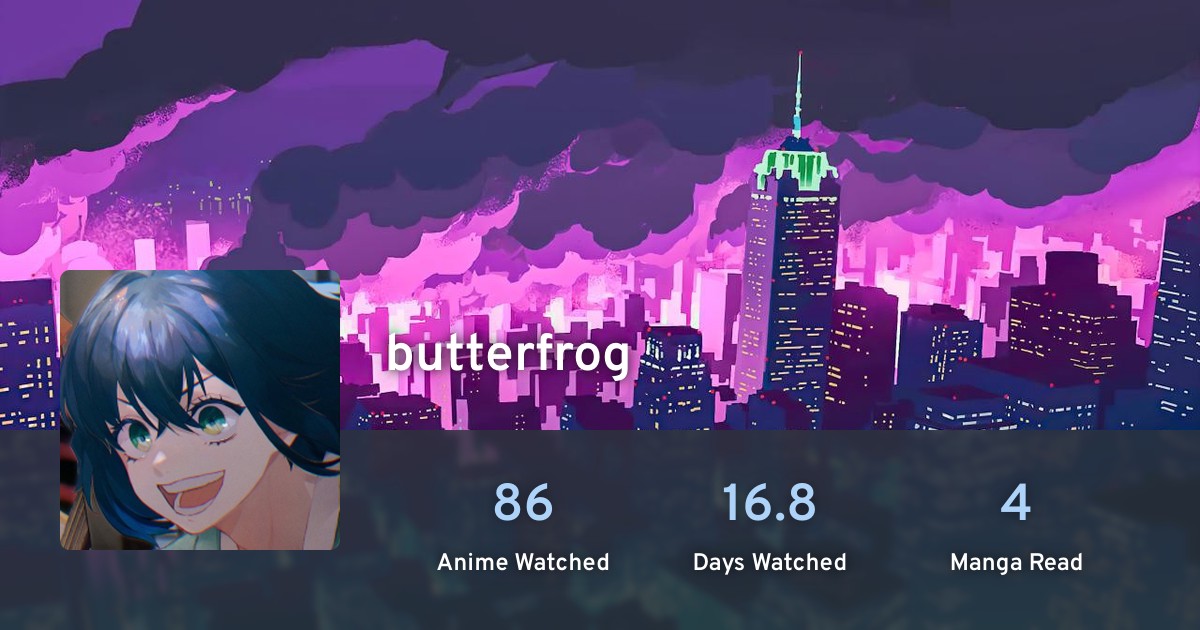 butterfrog's profile · AniList