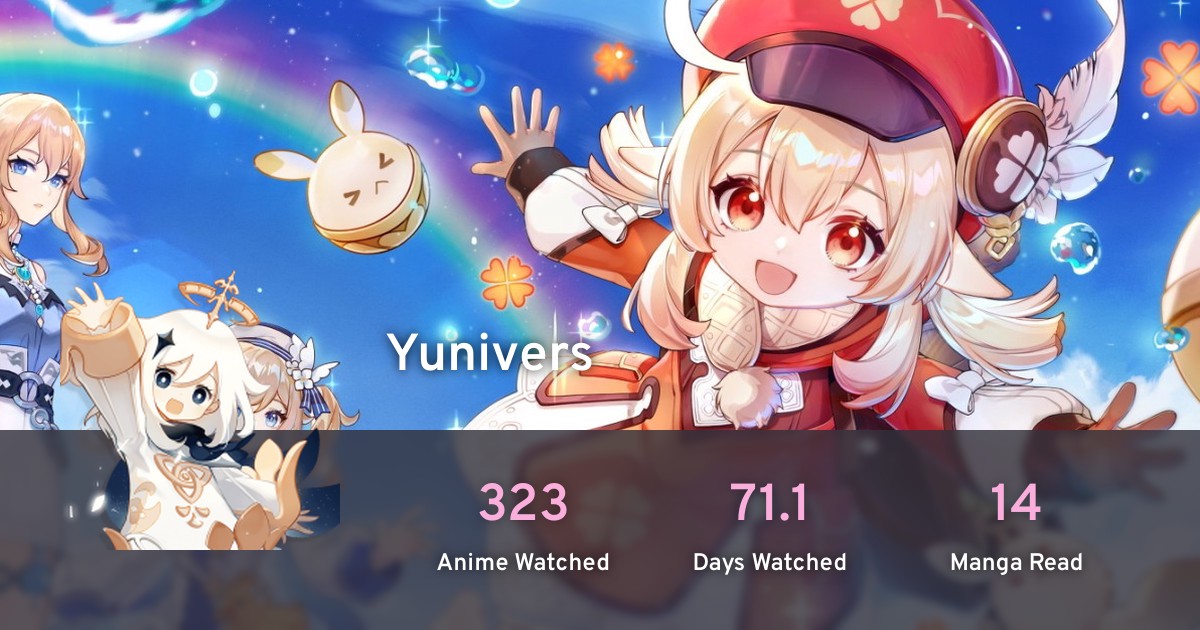 Yunivers's profile · AniList