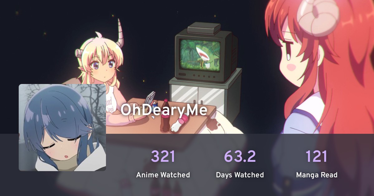 OhDearyMe's profile · AniList