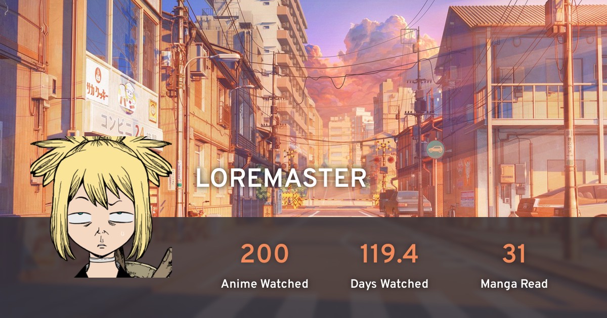 LOREMASTER's profile · AniList