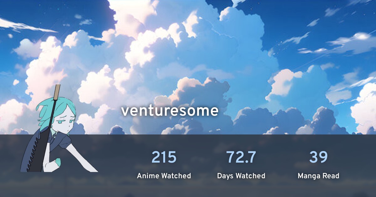 venturesome's anime list · AniList