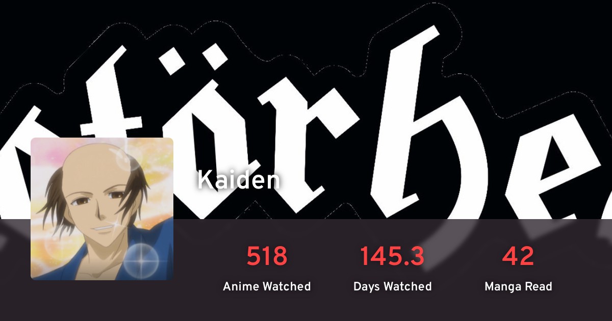 Kaiden's profile · AniList