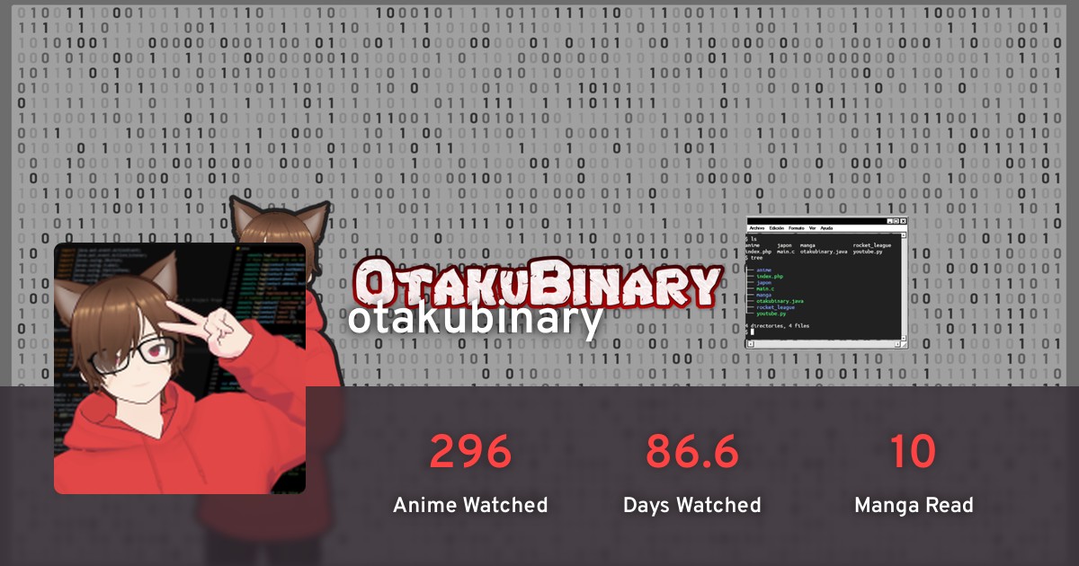otakubinary's profile · AniList