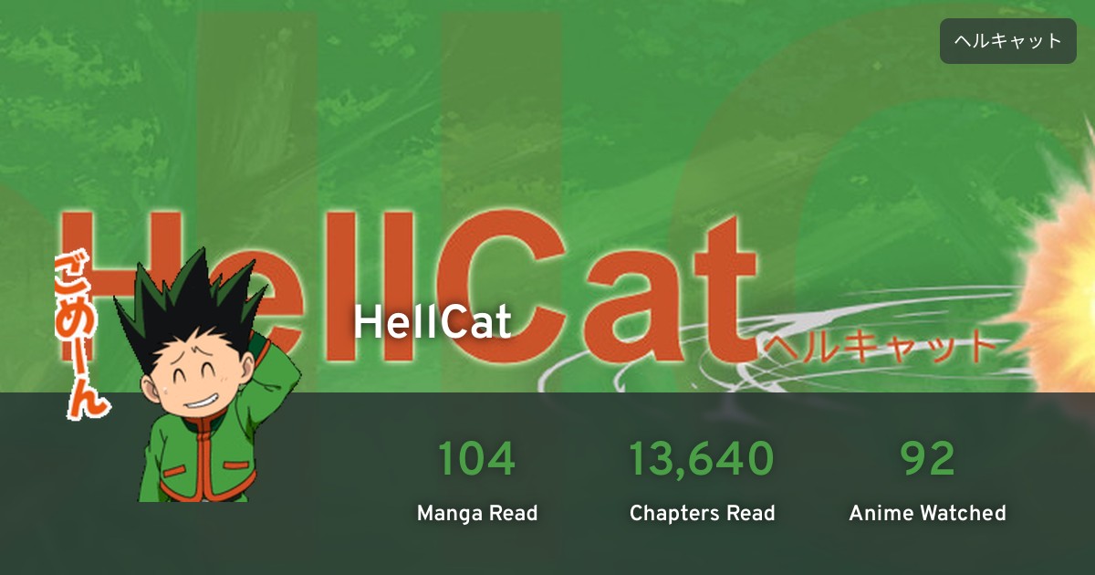 HellCat's anime list · AniList