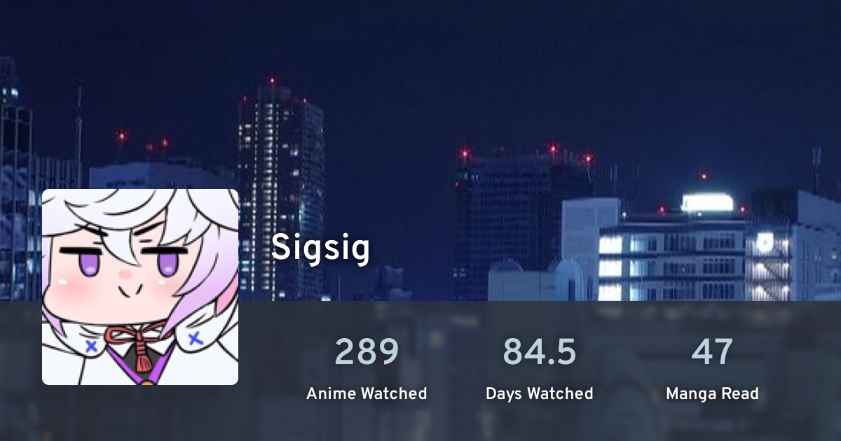 Sigsig's profile · AniList