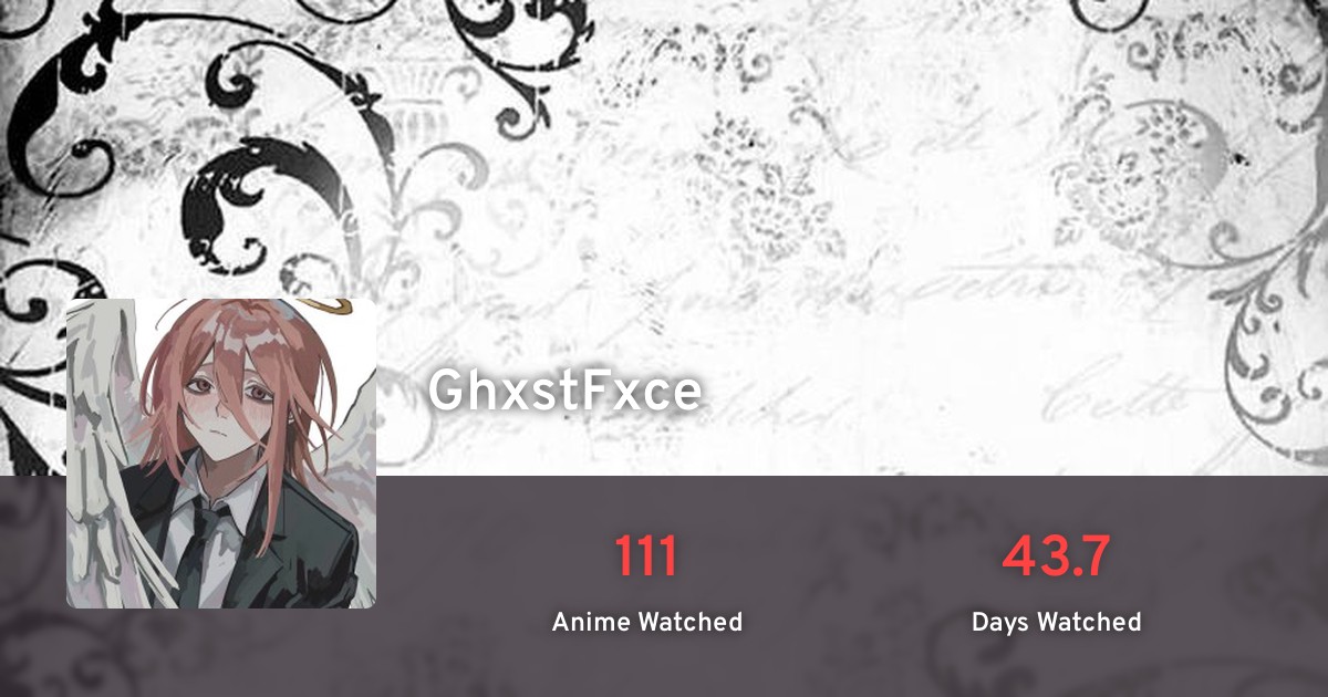 GhxstFxce's profile · AniList