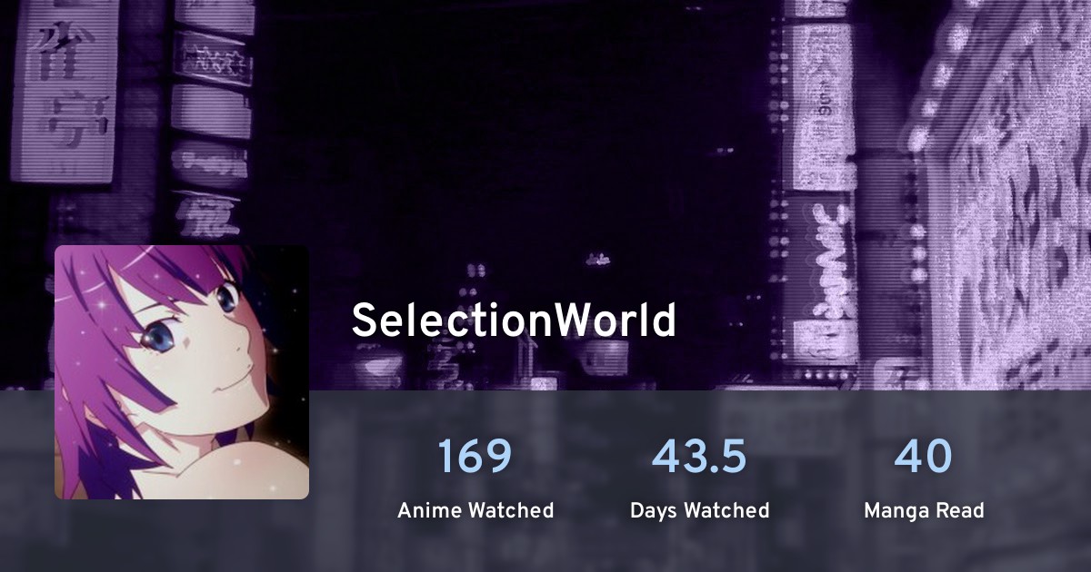 SelectionWorld's profile · AniList